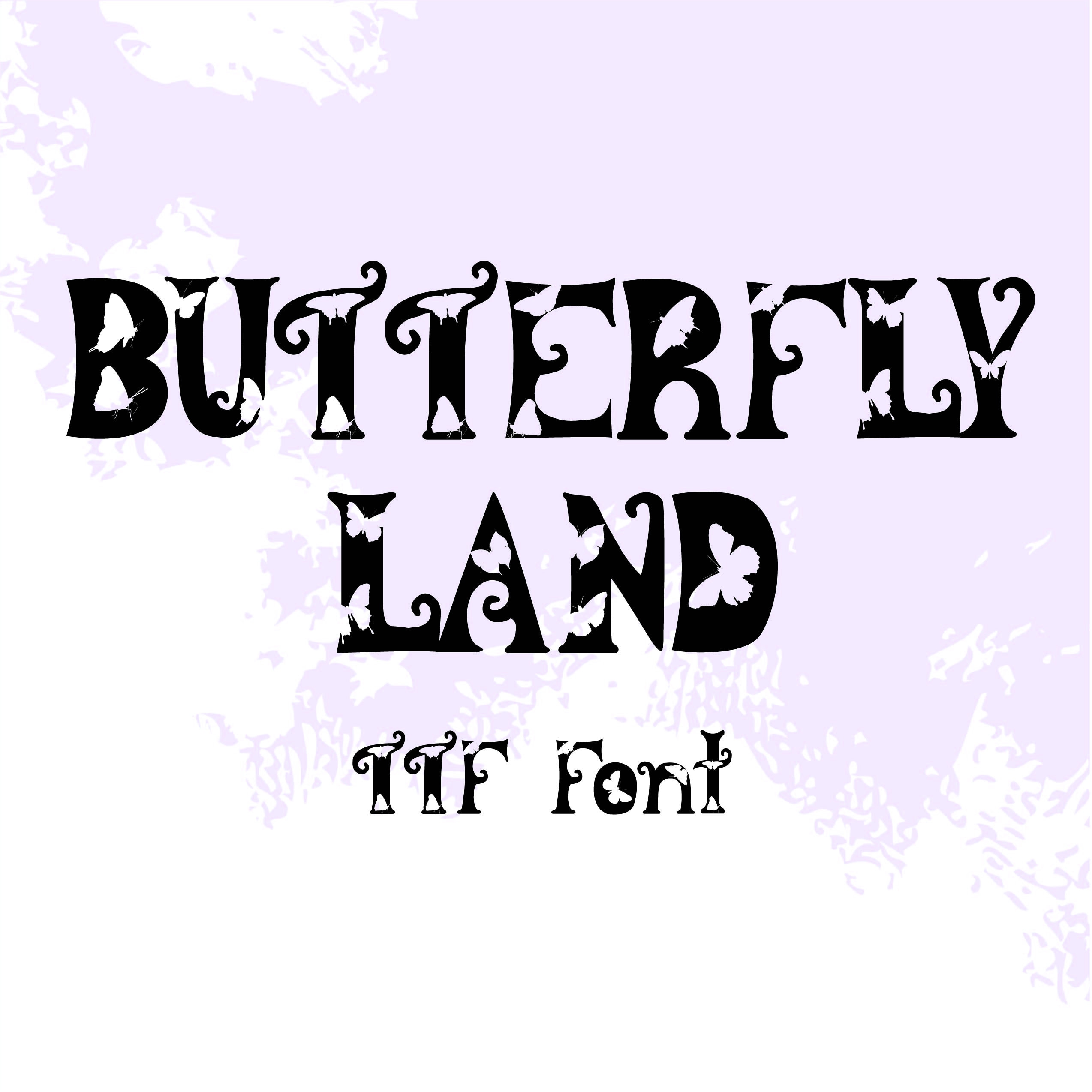 Butterflyland, Butterfly Font, TTF, Alphabet With Butterflies ...