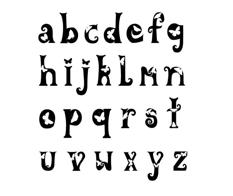 Butterflyland, Butterfly Font, TTF, Alphabet With Butterflies ...