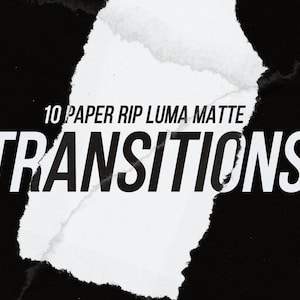 Paper Rip Luma Matte Transitions, Paper Textured Transition - Etsy