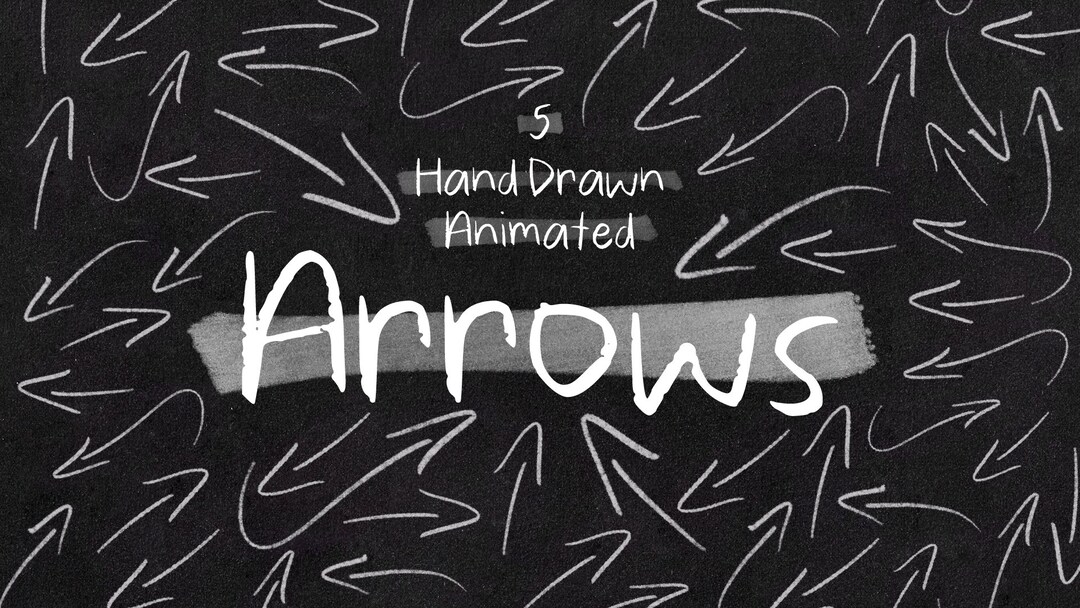 Animated Hand Drawn Arrows, Notes Style Pencil Arrows for Photoshop or ...