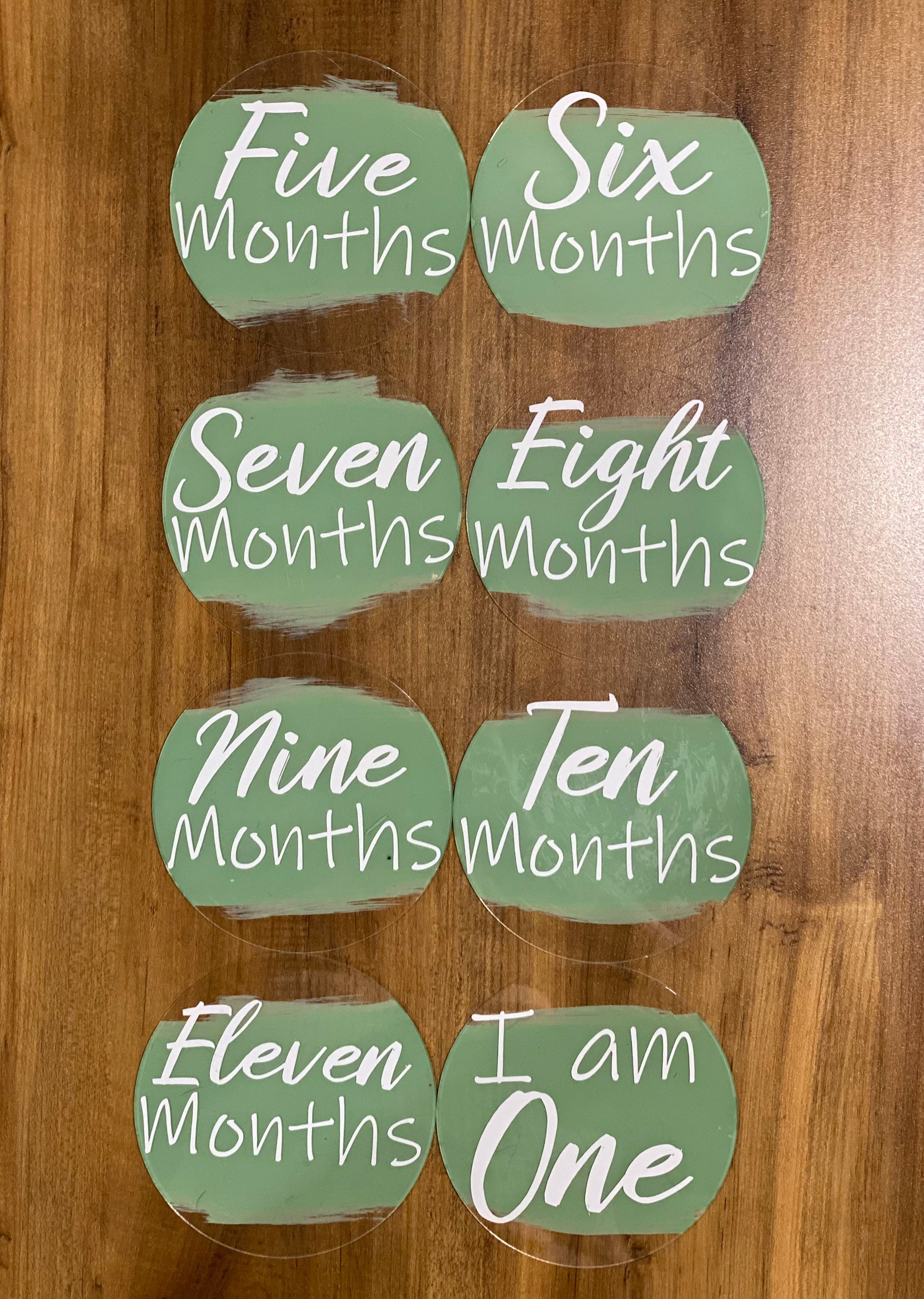 Baby Milestone Markers/ Acrylic Circle Milestone Marker/ Newborn ...