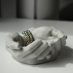 Natural Concrete Shape Bowl Hands Concrete Hand Bedside - Etsy