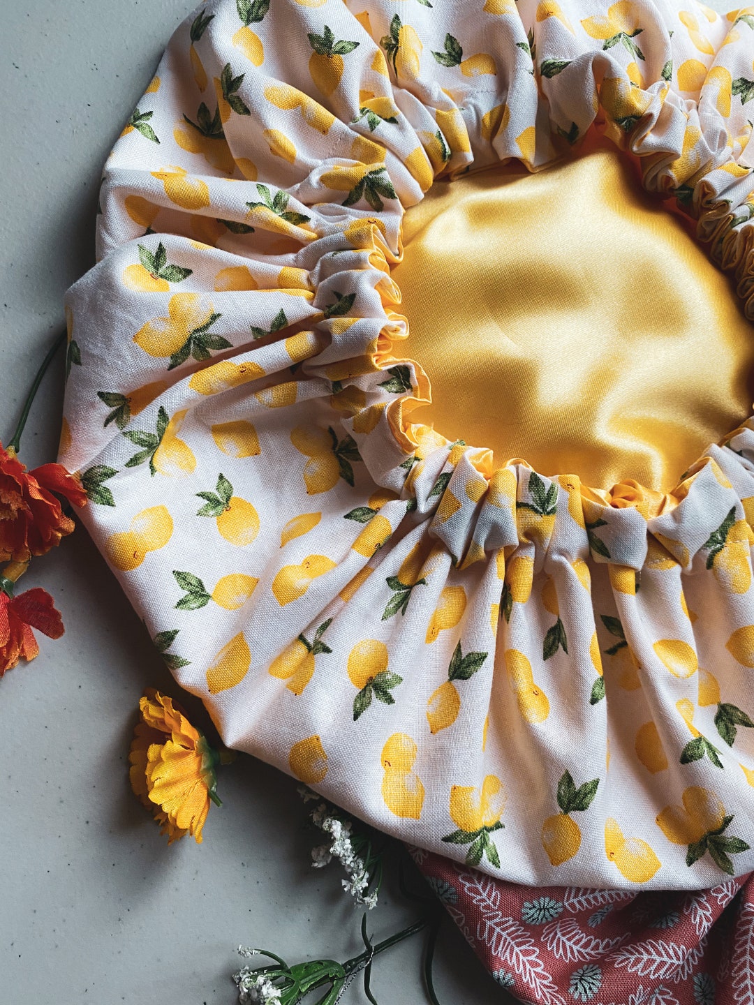 Lemon Print Satin Bonnet for Natural Hair - Etsy