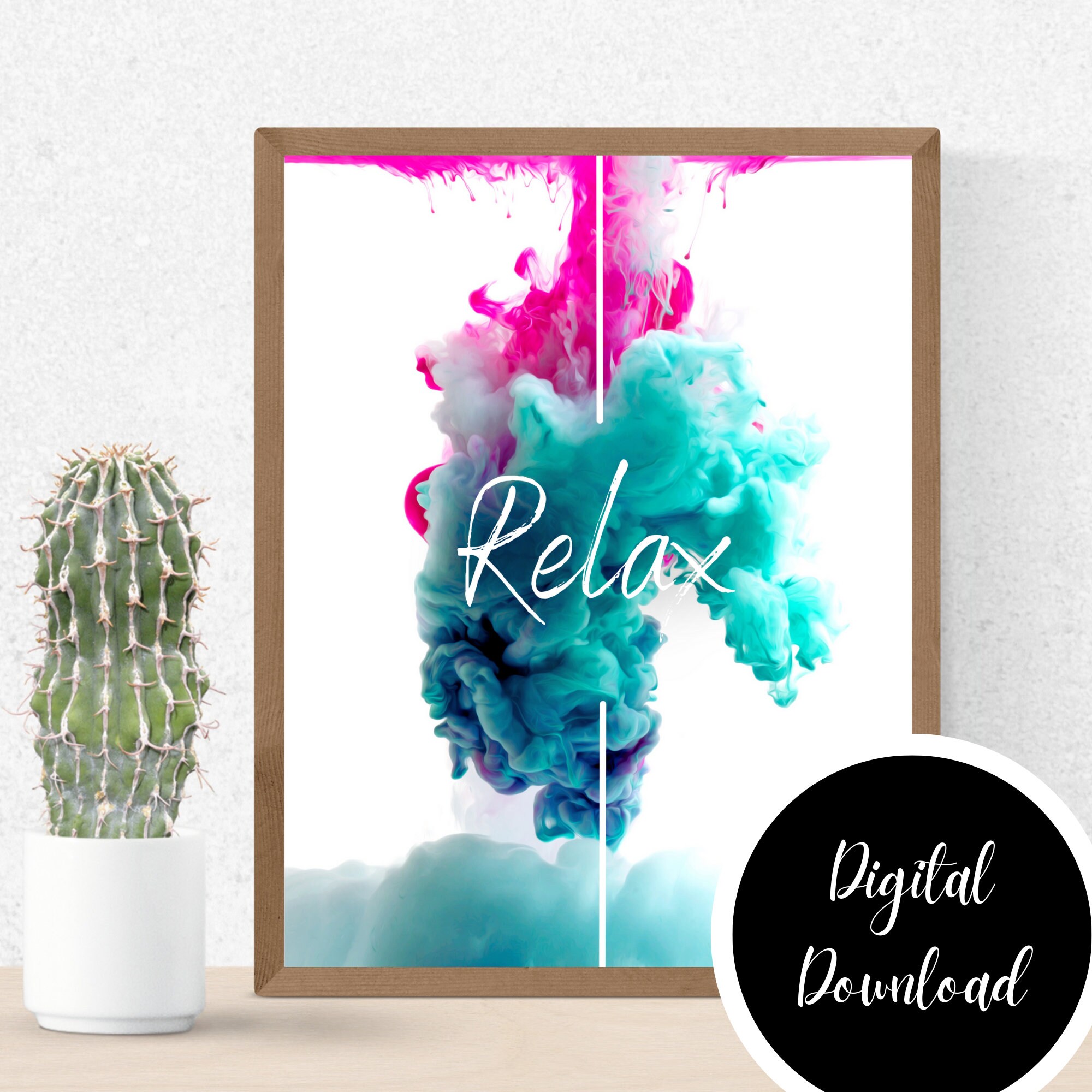 Relax Printable Wall Art Inspirational Quote Print Printable Wall Art ...