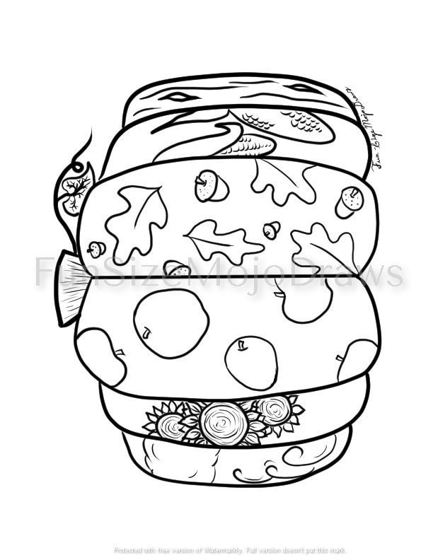 Fall Coloring Page, Thanksgiving Coloring Page, Printable Coloring ...