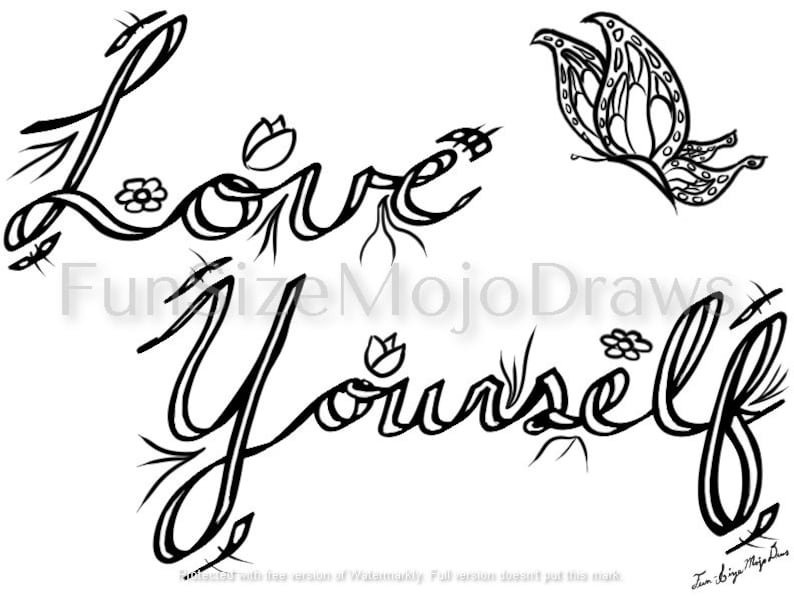 Coloring Page, Inspirational Quotes, Printable Coloring Sheet - Etsy