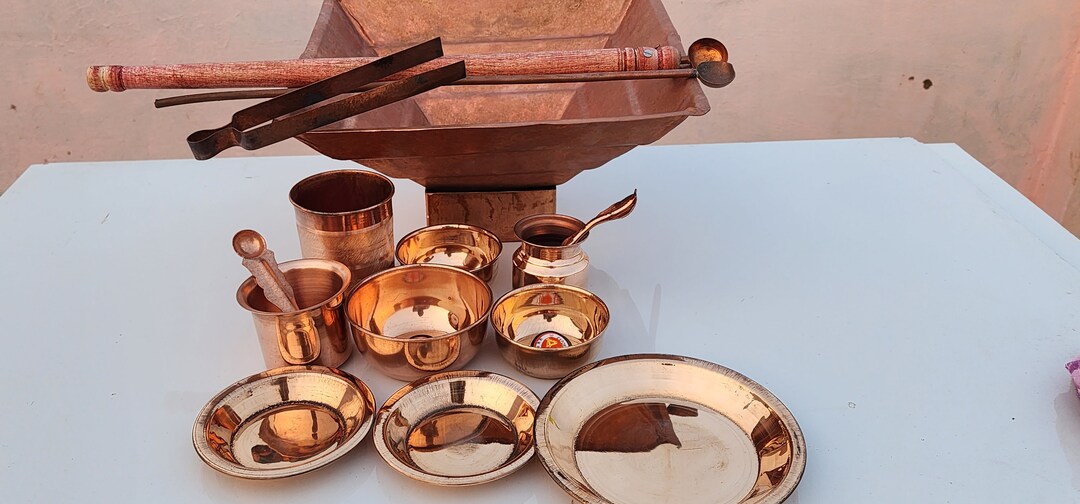 Havan Agnihotra Kit Yajna ,ritual Vedic Havan Kit ,all Copper Handmade ...