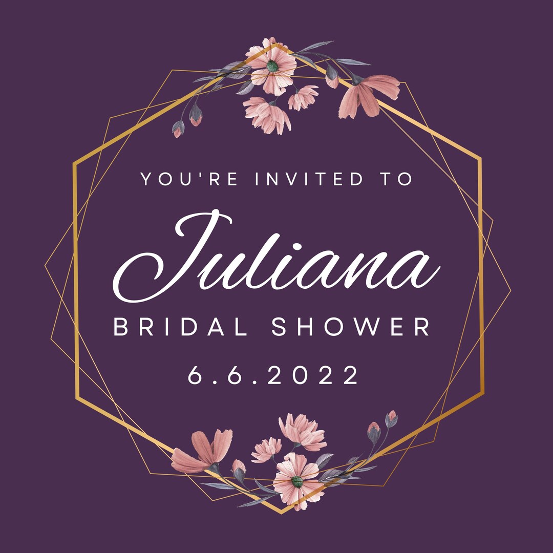 Elegant Bridle Shower Template | Editable Template | Editable ...