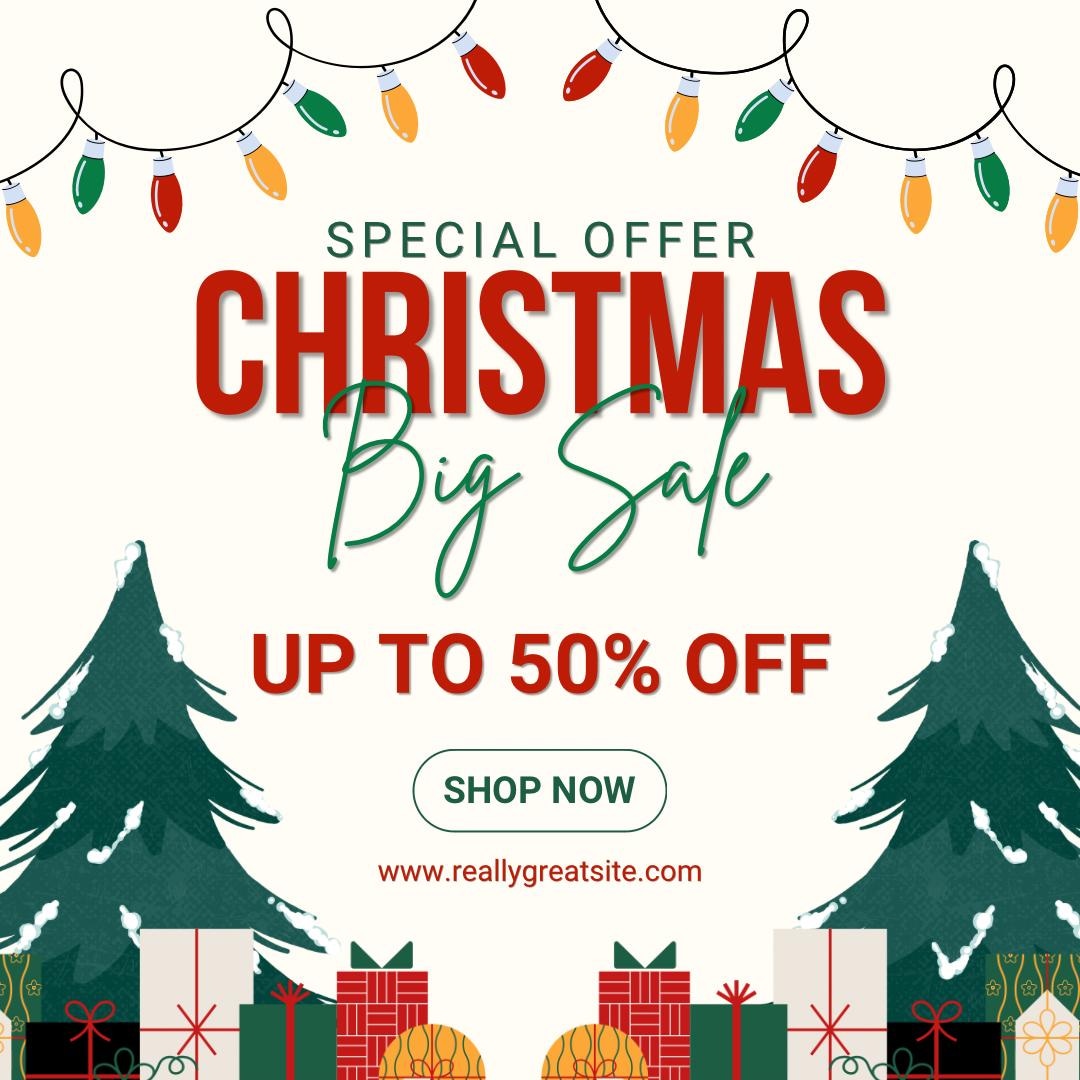 Editable Christmas Flyer Template, Holiday Ad (PDF) - Etsy