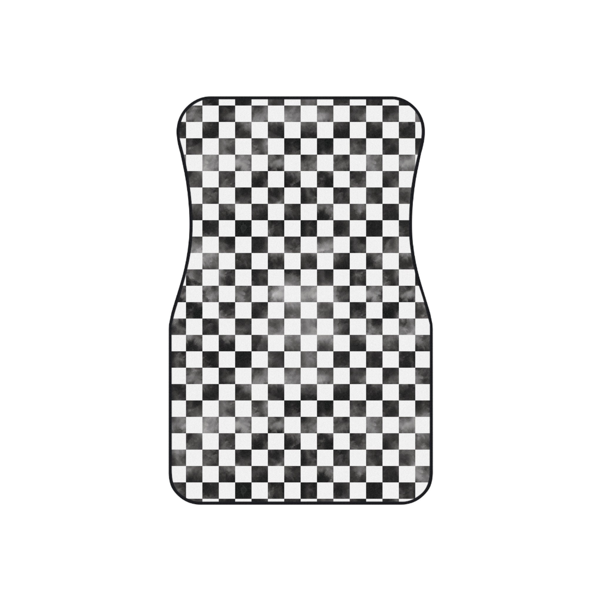 Retro Checkered Car Floor Mats, Car Accessories, Car Mats, Vintage ...