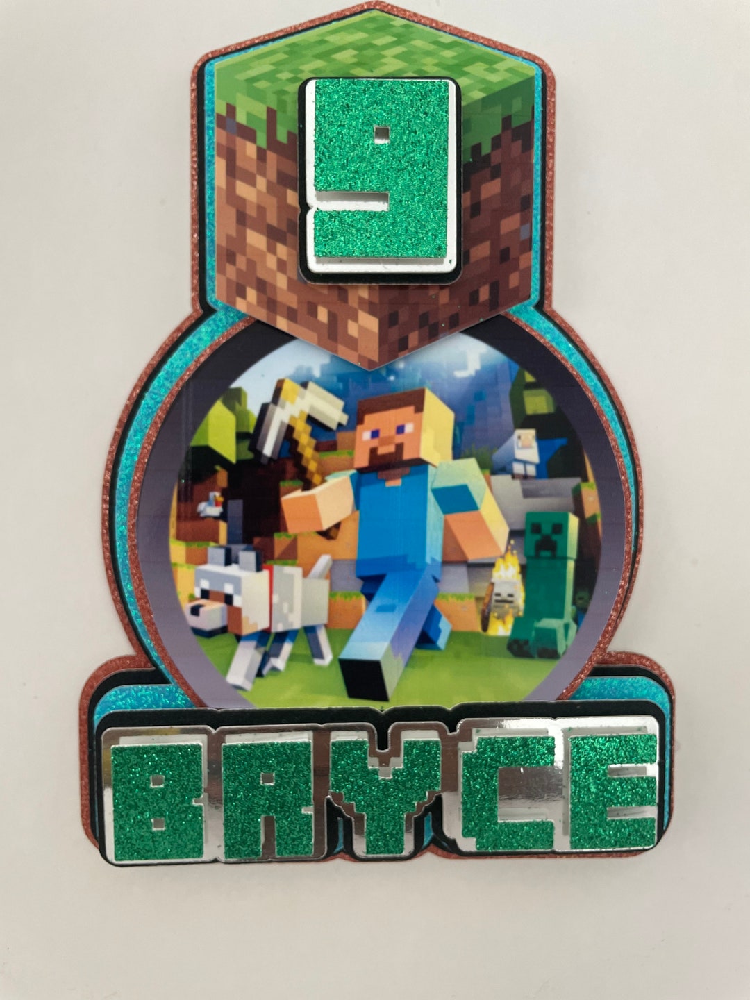 Minecraft Cake Topper - Etsy