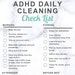 ADHD Cleaning Checklist, ADHD Cleaning, Cleaning Schedule ADHD, Daily ...
