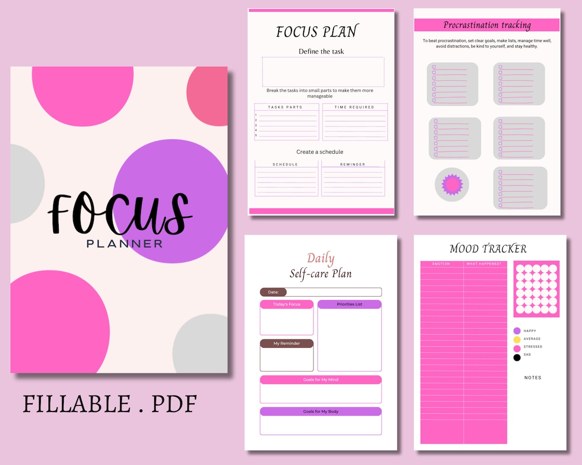 Full Focus Planner Self Improvement Daily Focus Planner Task Management ...