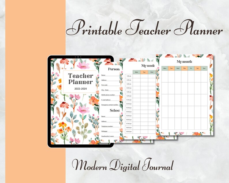 Teacher Planner 2024 for Teacher Planner Digital Teacher Planner ...