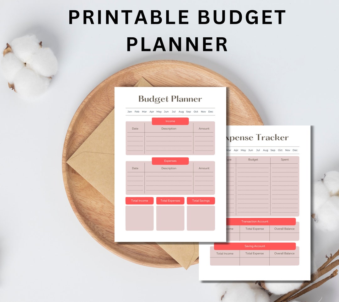 Monthly Budget Planner Printable Financial Organizer Monthly Budget ...