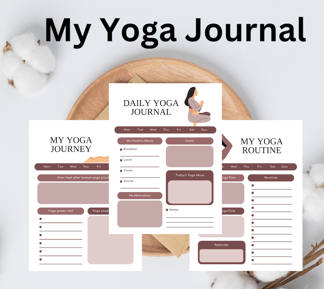 YOGA PLANNER Yoga Journal Yoga Poses Planner Printable Yoga Tracker ...