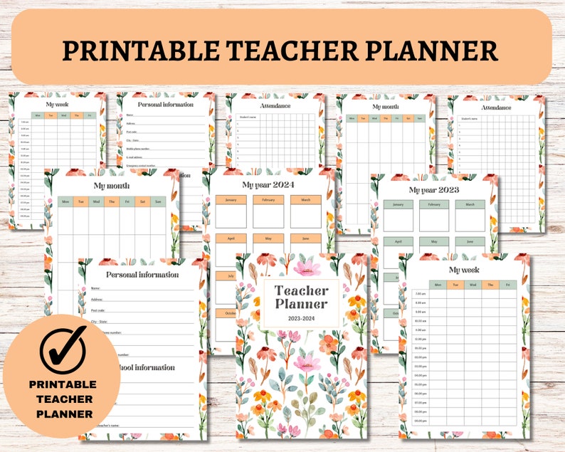 Teacher Planner 2024 for Teacher Planner Digital Teacher Planner ...