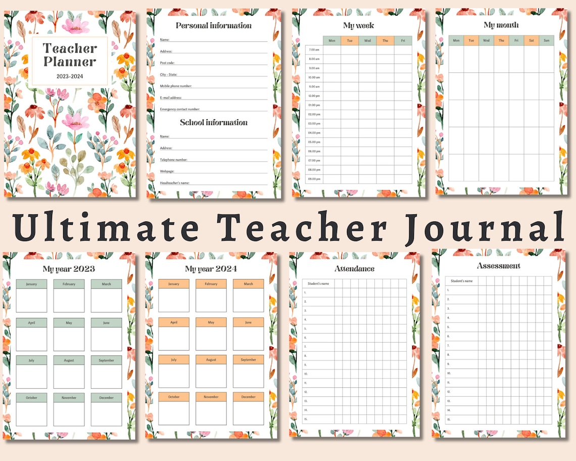 Teacher Planner 2024 for Teacher Planner Digital Teacher Planner ...