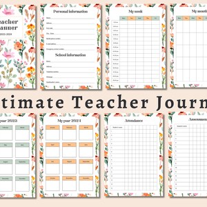 Teacher Planner 2024 for Teacher Planner Digital Teacher Planner ...