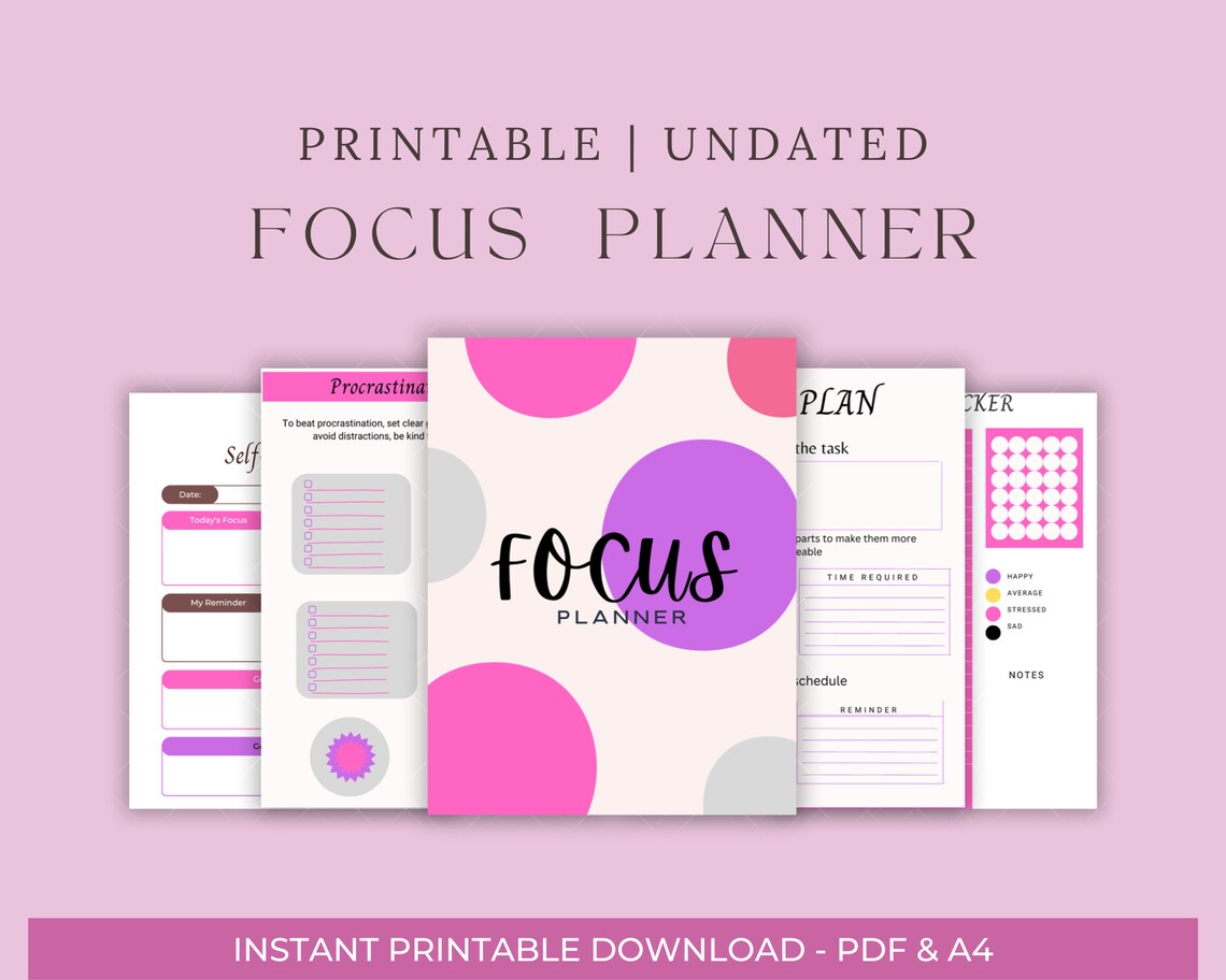 Full Focus Planner Self Improvement Daily Focus Planner Task Management ...