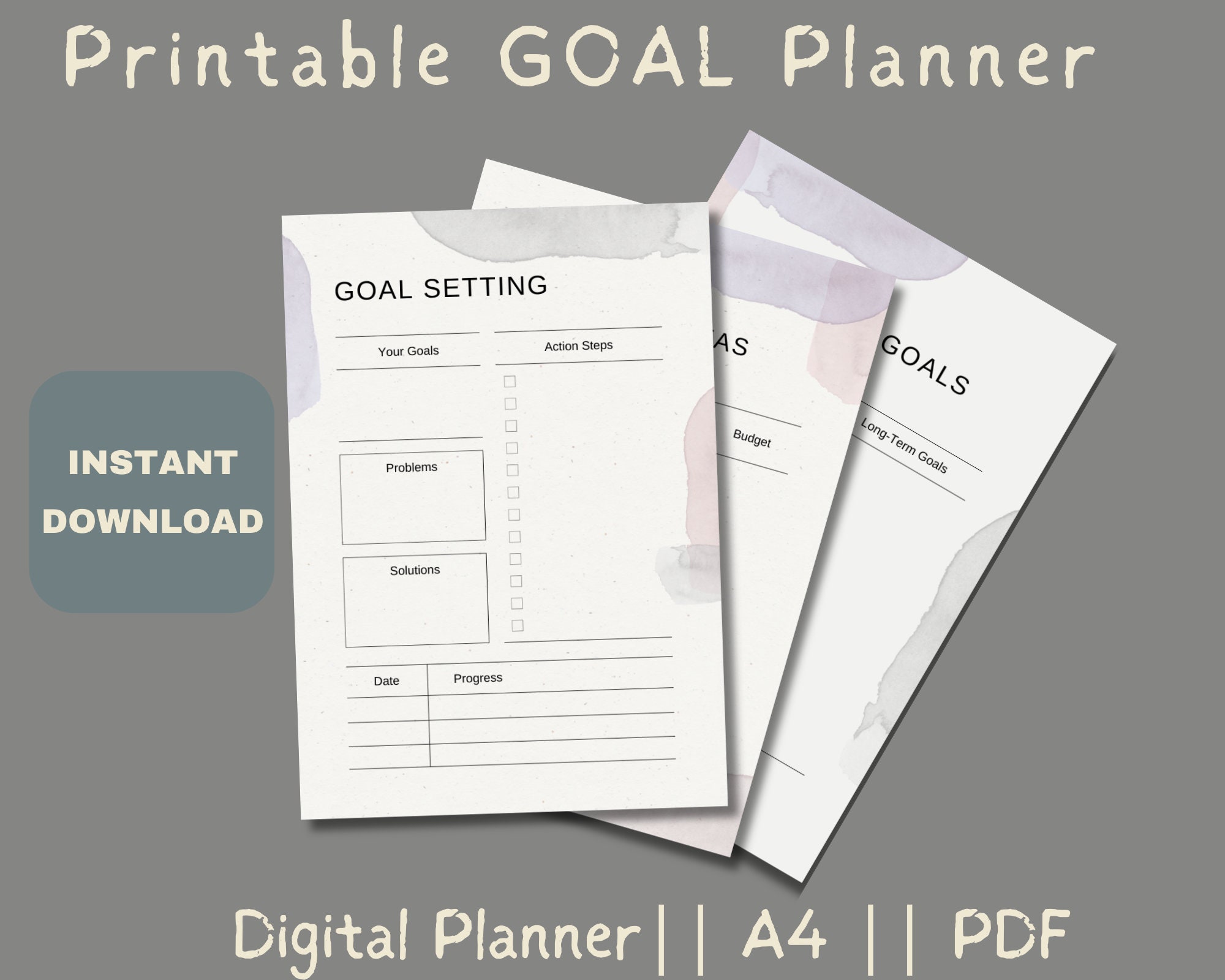 Monthly Goal Planner Print Atomic Habits Goal Setting Planner Yearly ...