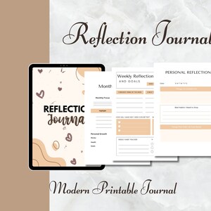 Reflection Journal Printable Monthly Reflection Month in Review ...
