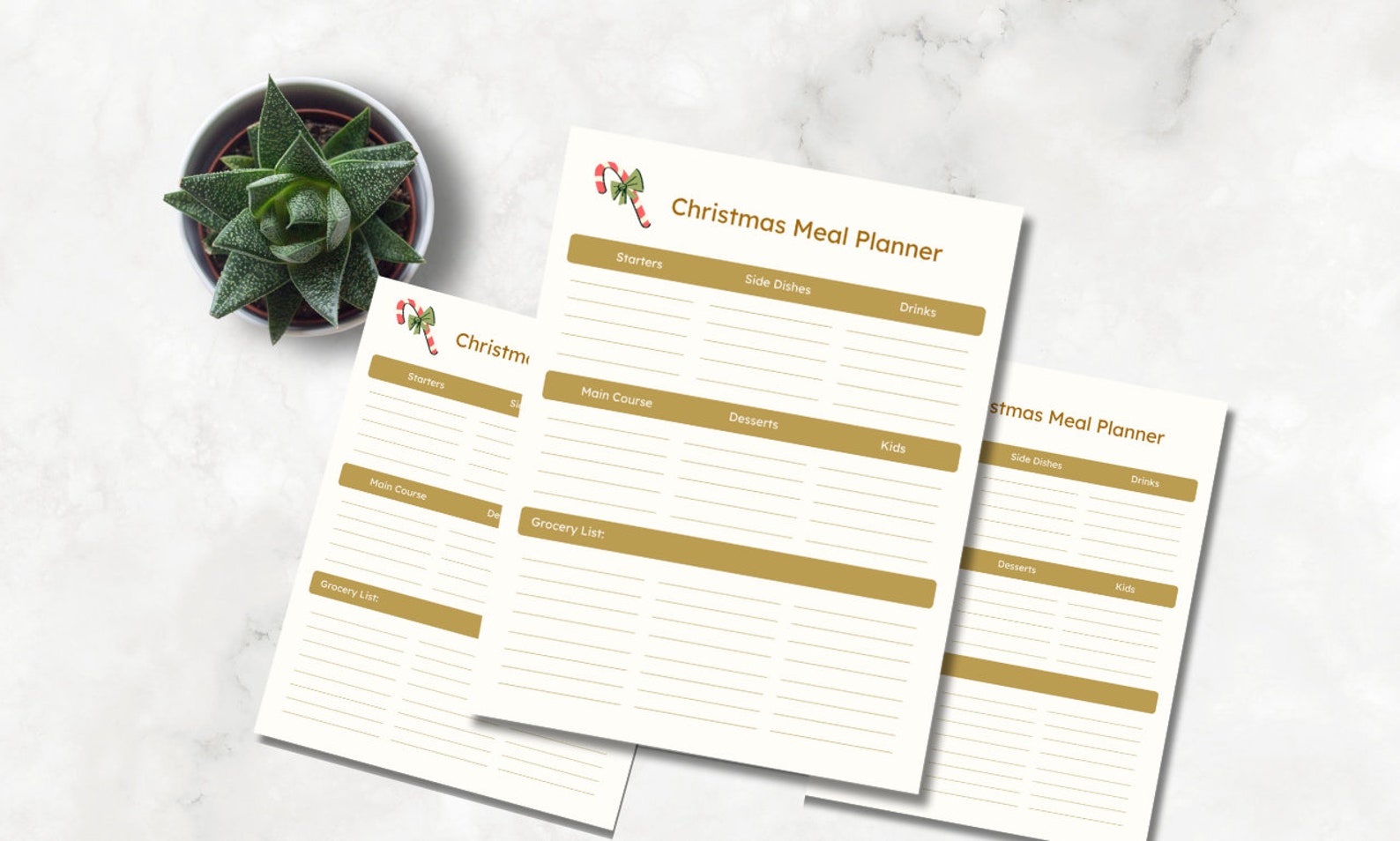 Christmas Meal Planner Christmas Dinner Planning Template Cooking ...