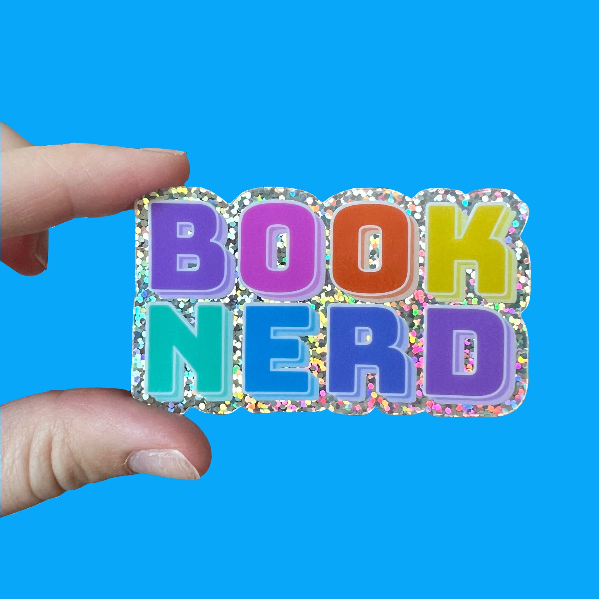 BOOK NERD Glitter Sticker Decal | Book Nerd, Reader Sticker Gift, Book ...