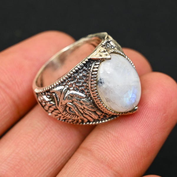 Mens Moonstone Ring - Etsy