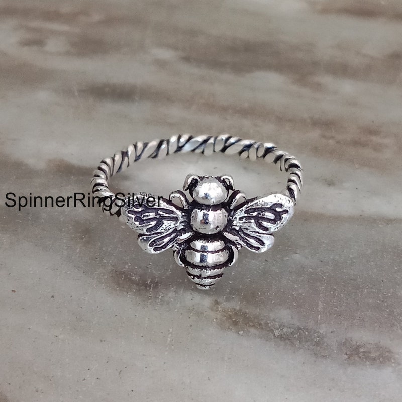 Silver Bee Ring - Etsy