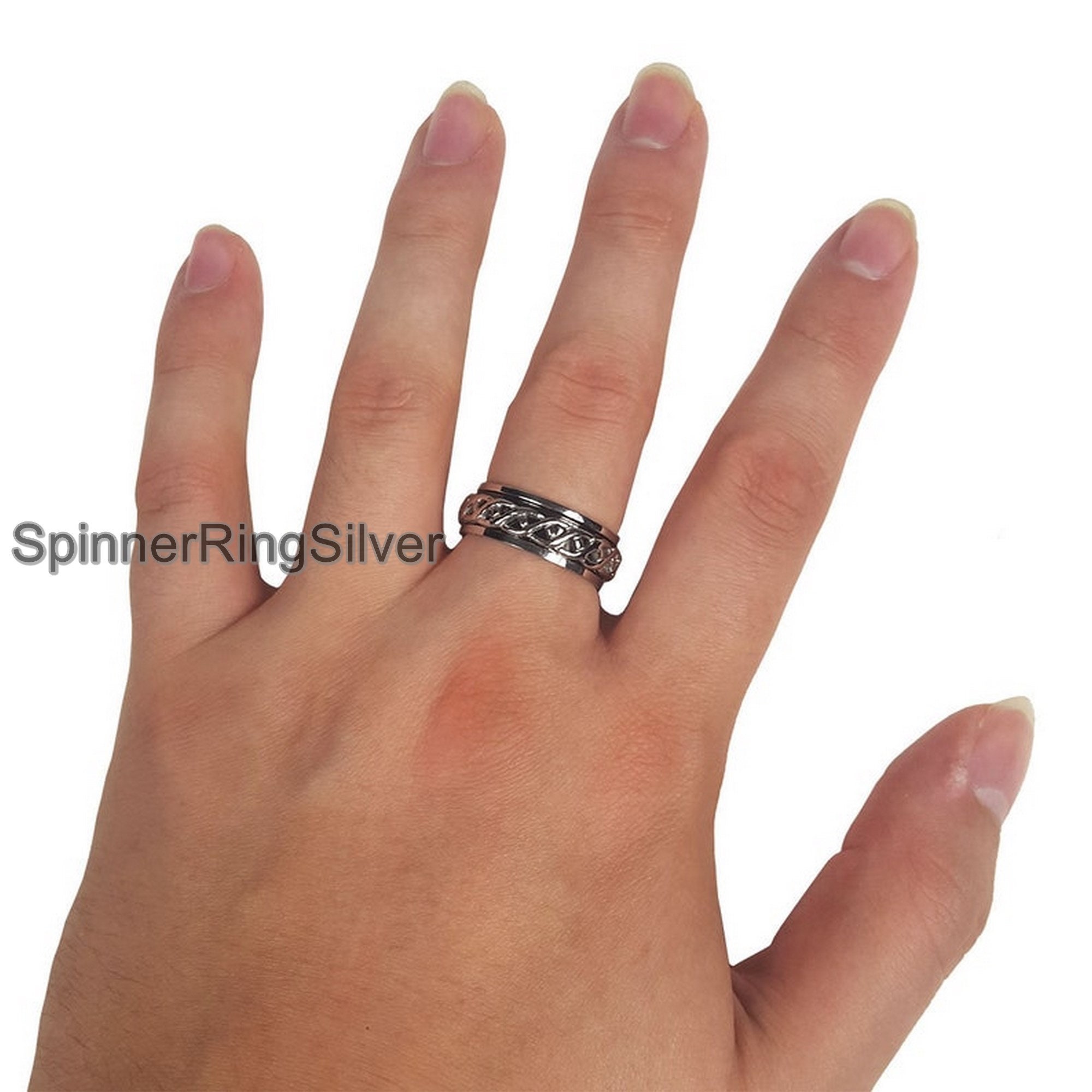 Celtic Knot Spinner Ring Celtic Rings Celtic Knot Rings - Etsy