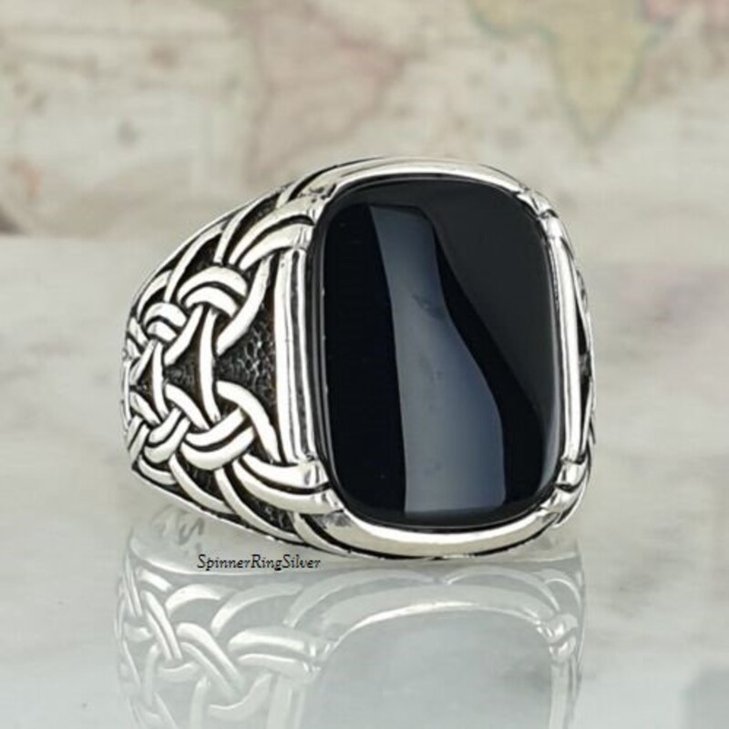 Onyx Signet Ring - Etsy