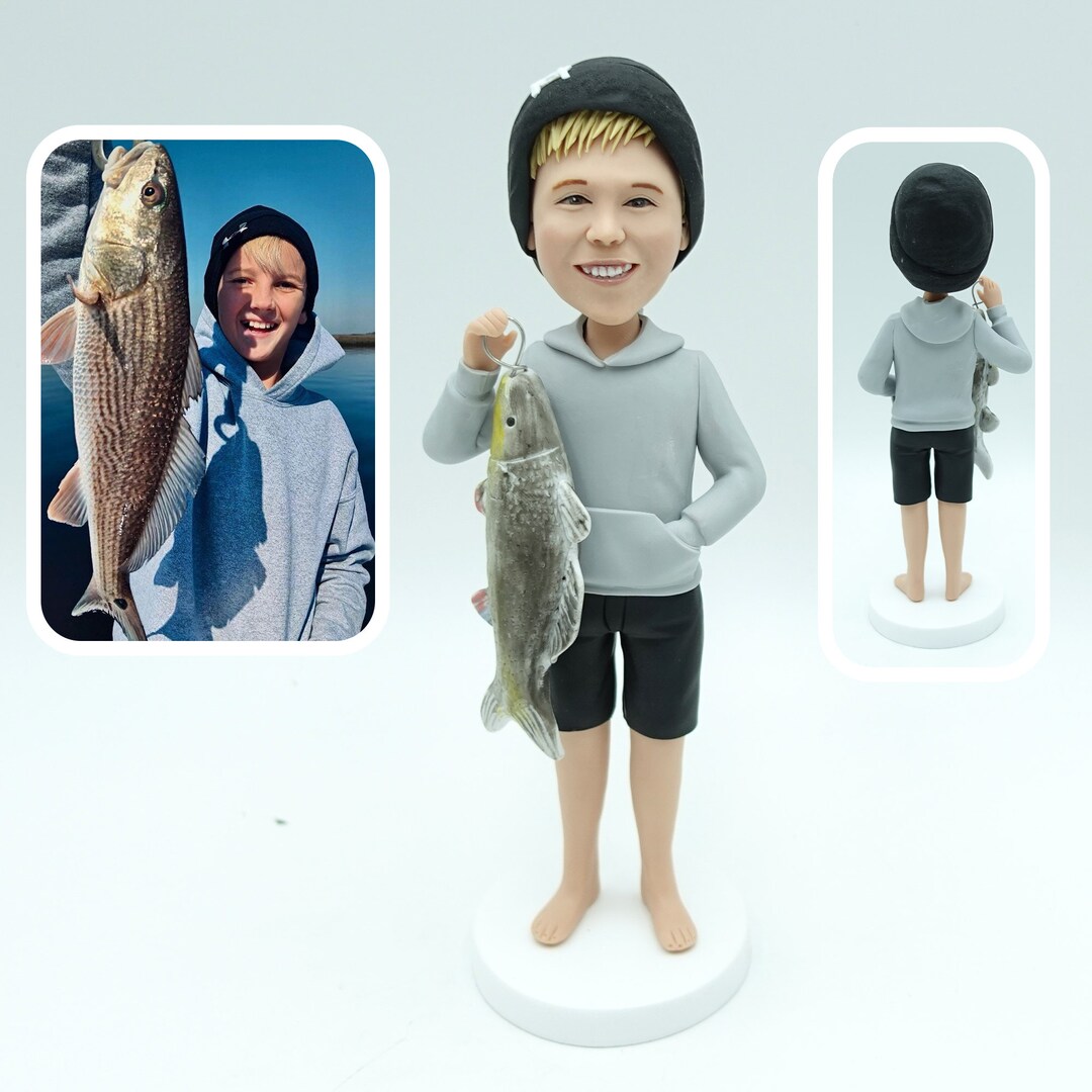 Custom Bobbleheads,custom Fishing Bobblehead,fisherman Bobblehead ...