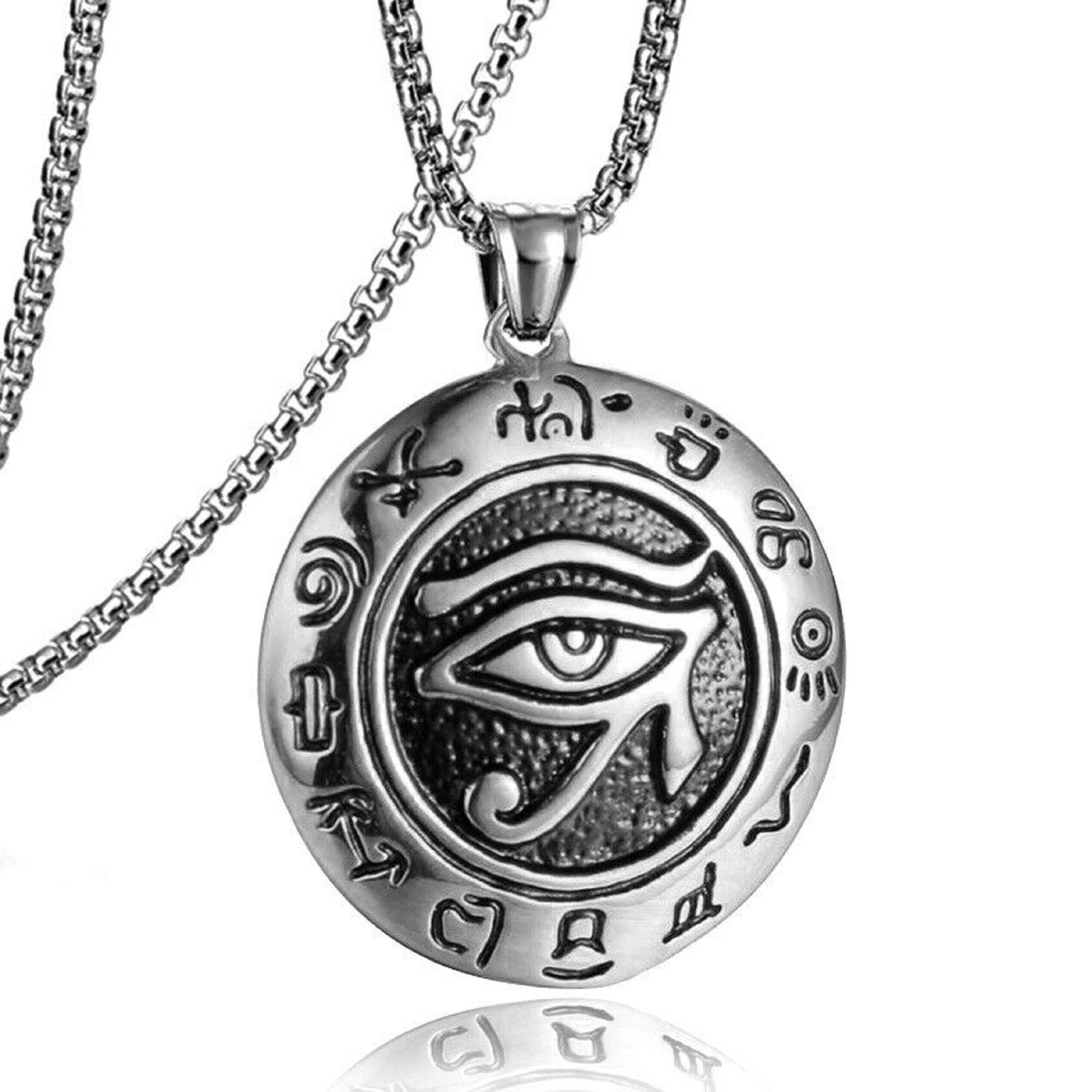 Egyptian Eye of Horus Pendant Necklace Protection Jewelry - Etsy