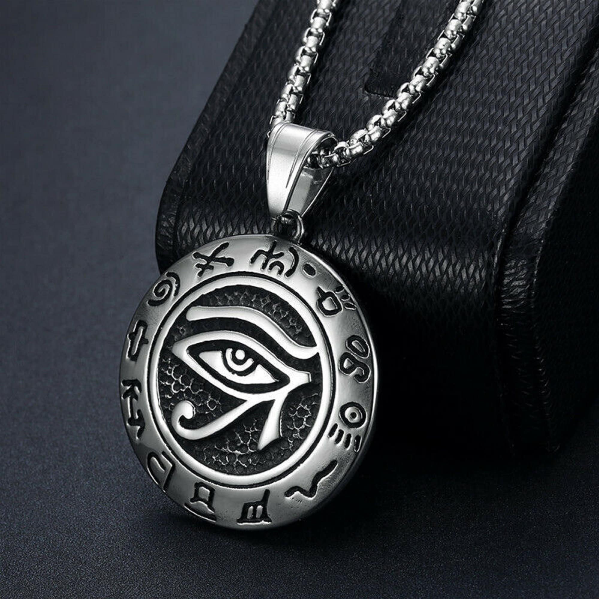 Egyptian Eye of Horus Pendant Necklace Protection Jewelry - Etsy