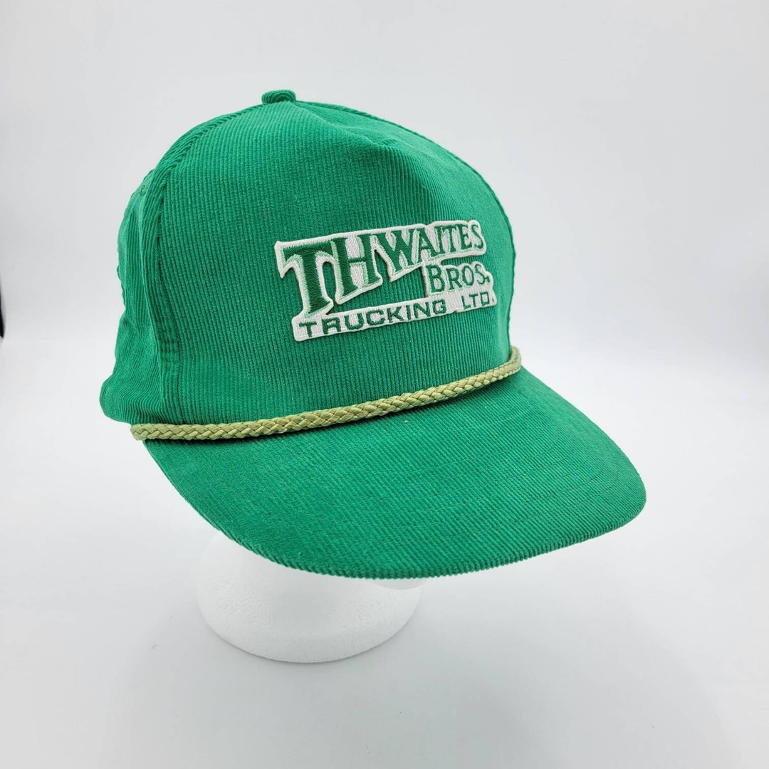 Vintage Headline Green Courderoy Trucker Hat Rope on Brim - Etsy