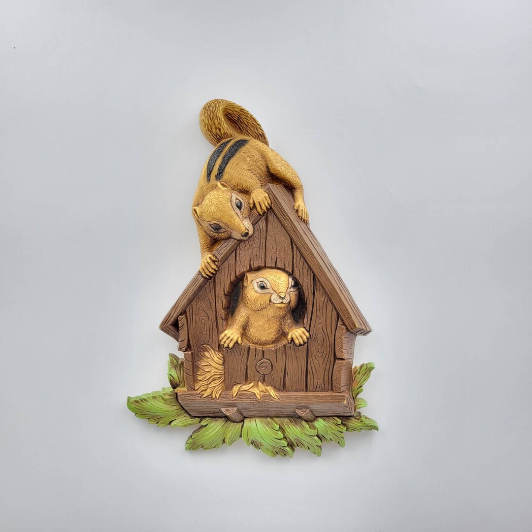 Vintage Resin Chipmunk Wall Decor Dart Industries USA 1977 - Etsy
