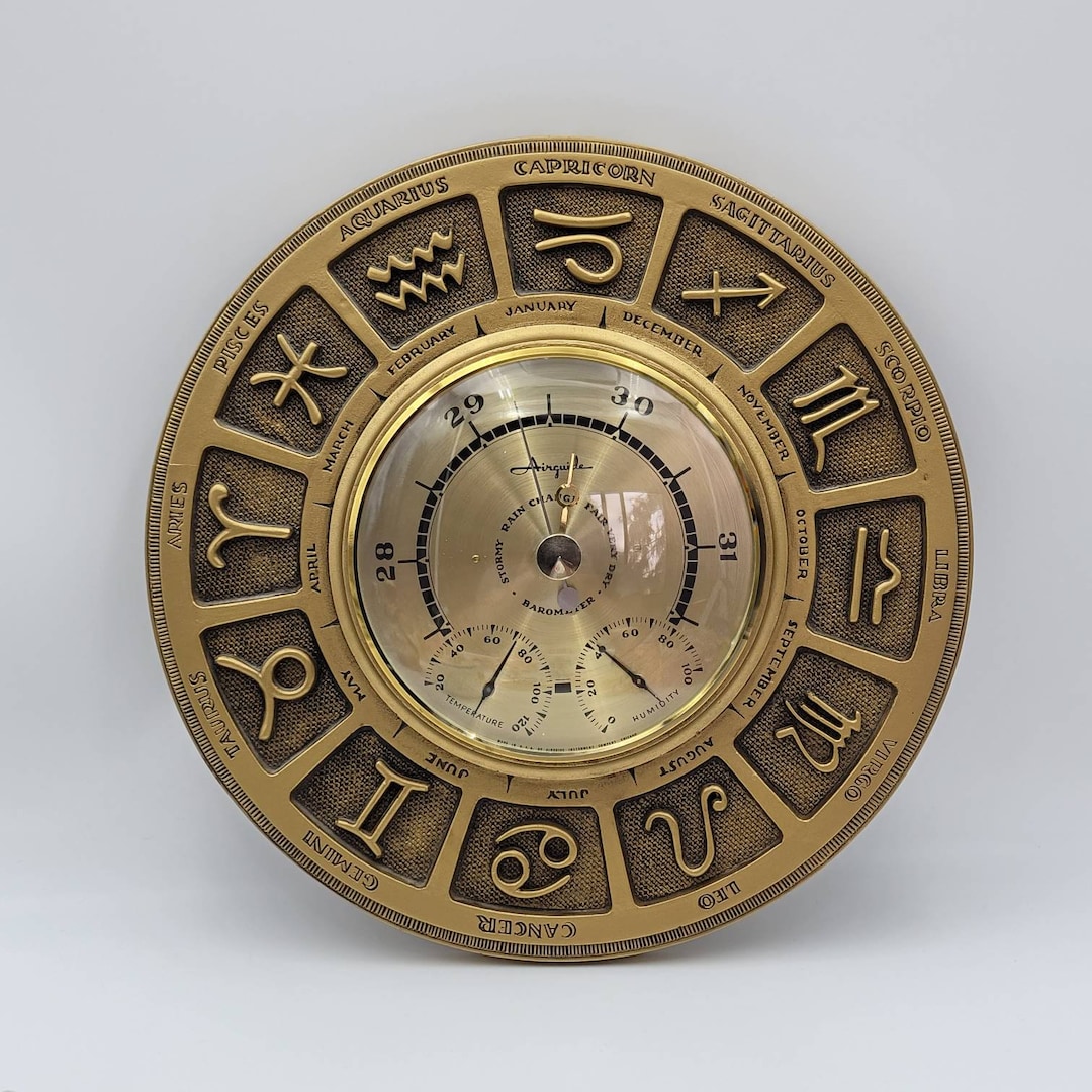 Vintage Zodiac Airguide Barometer Thermometer - Etsy