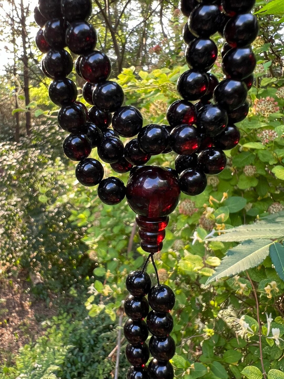 Cherry Amber Mala 8mm, Baltic Cherry Amber, Buddhist Rosary, Tibetan ...