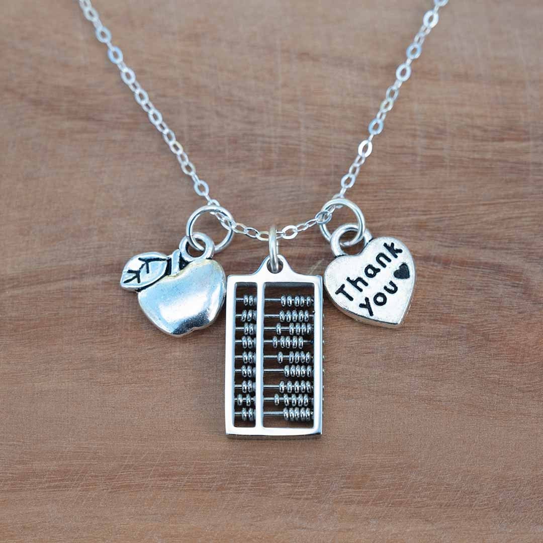 Math Teacher Necklace - Etsy