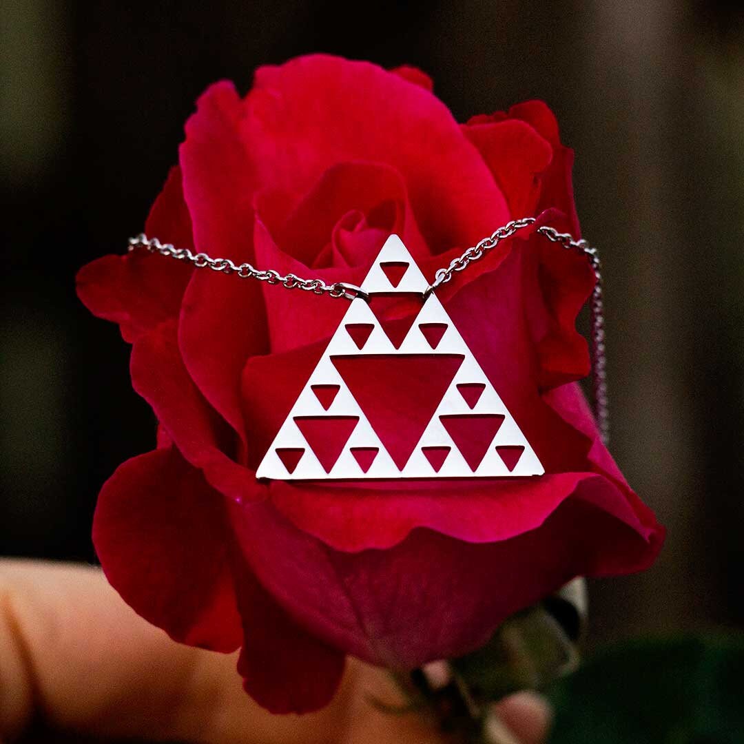 Sierpinski Triangle Necklace | Boutique Academia Math Science Jewelry ...
