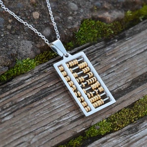 Abacus Necklace | Math Science Jewelry, Fidget Stim Kinetic, Unique ...