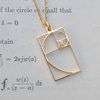 Fibonacci Spiral Necklace | Golden Ratio, Math Science Jewelry, Unique ...