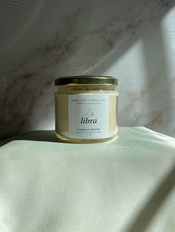 Container Candles Home Décor LIBRA zodiac soy crystal aromatherapy ...