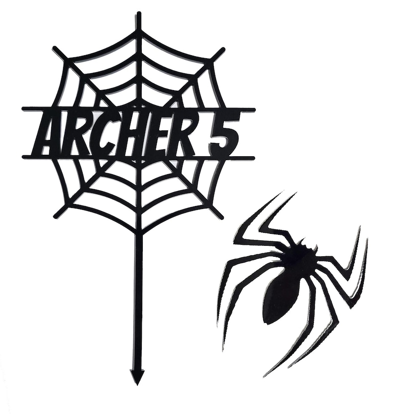 Acrylic Spider Cake Topper: Superhero Birthday Party Decoration - Etsy