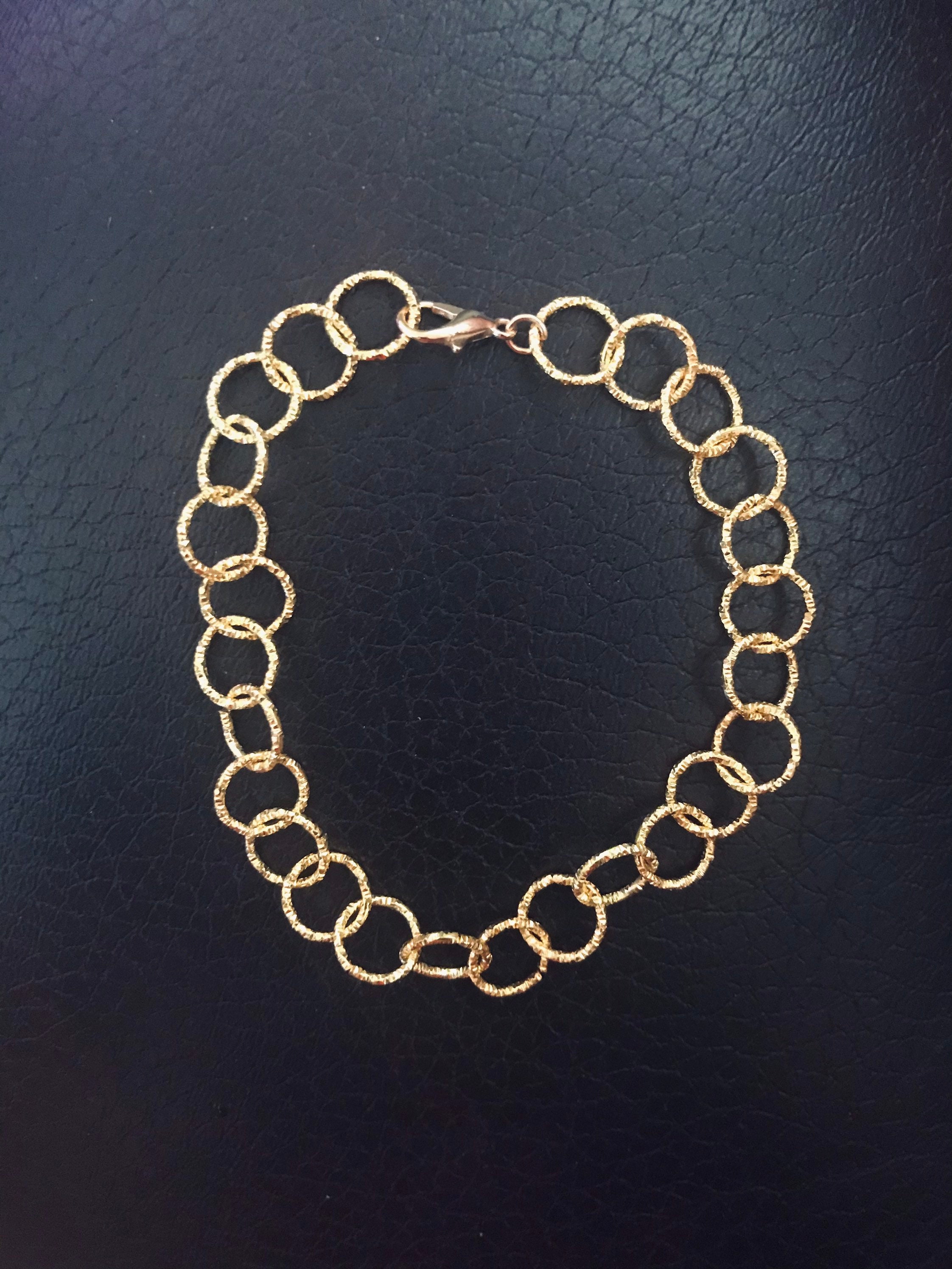 Gold Chain Link Bracelet | Etsy