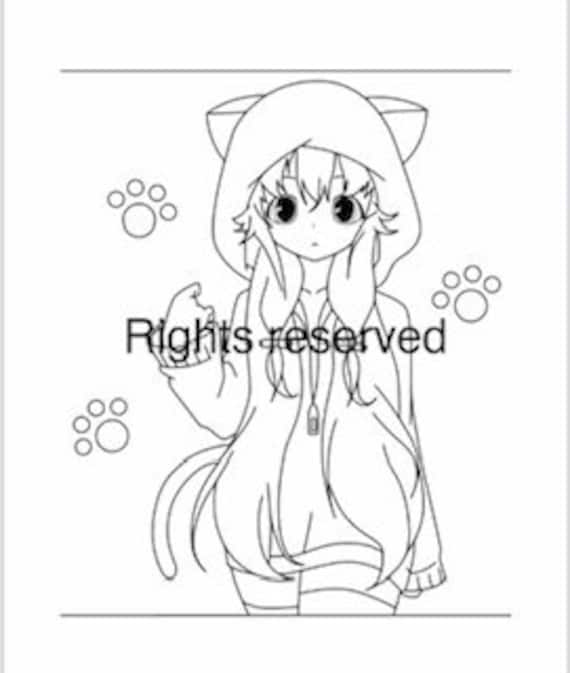 Cute Anime People Coloring Pages