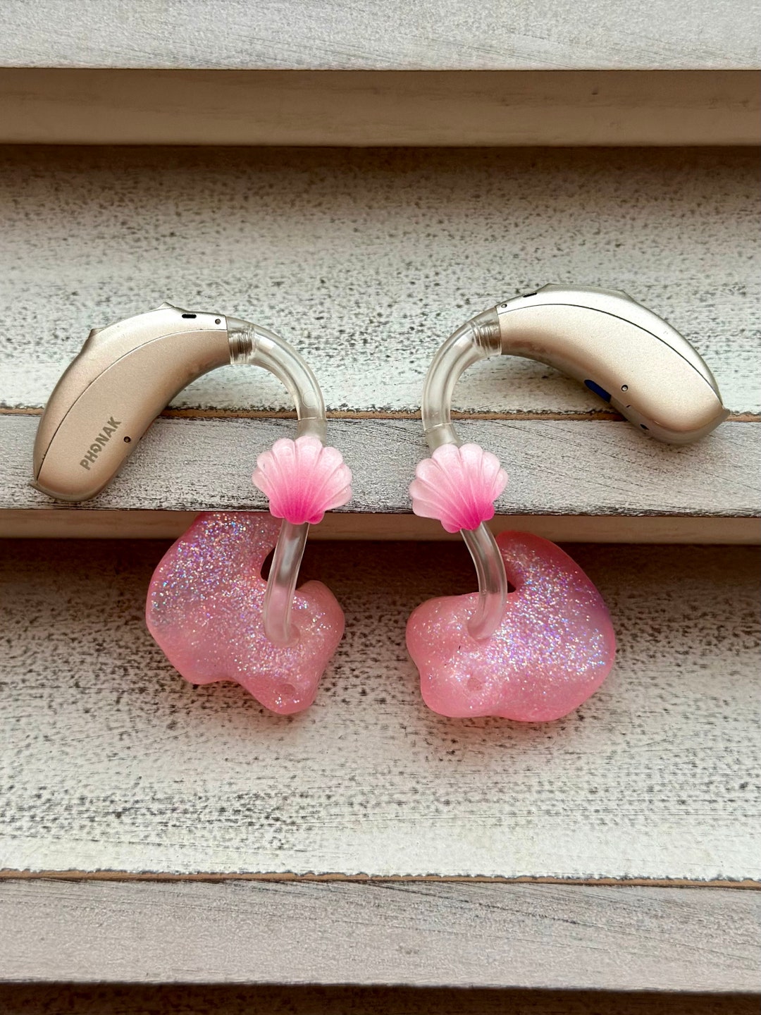 Hearing Aid Charms | Pink Seashell | Clam | Hearing Aid Whimsy Set ...
