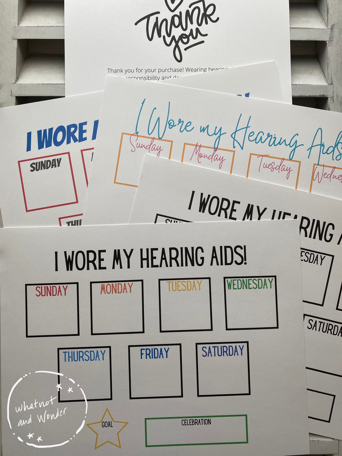 Hearing Aid Chart for Kids | Hearing Aid Tracker | Motivation Tool for ...