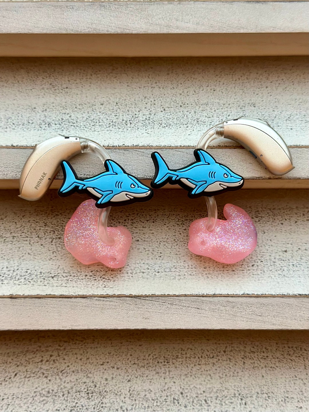 Hearing Aid Whimsy | Sharks Aid Charms Set | Fish Ocean Nautical ...